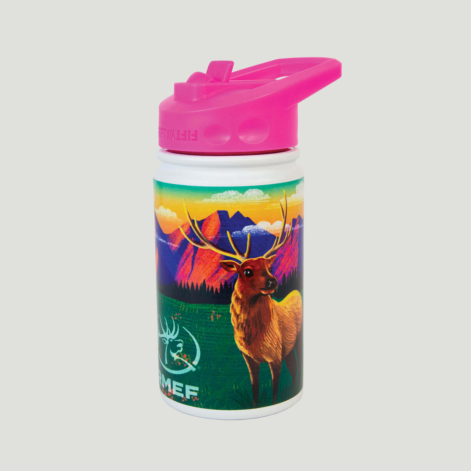 Pink Youth Elk Scene Water Bottle | Shop | Rocky Mountain Elk Foundation