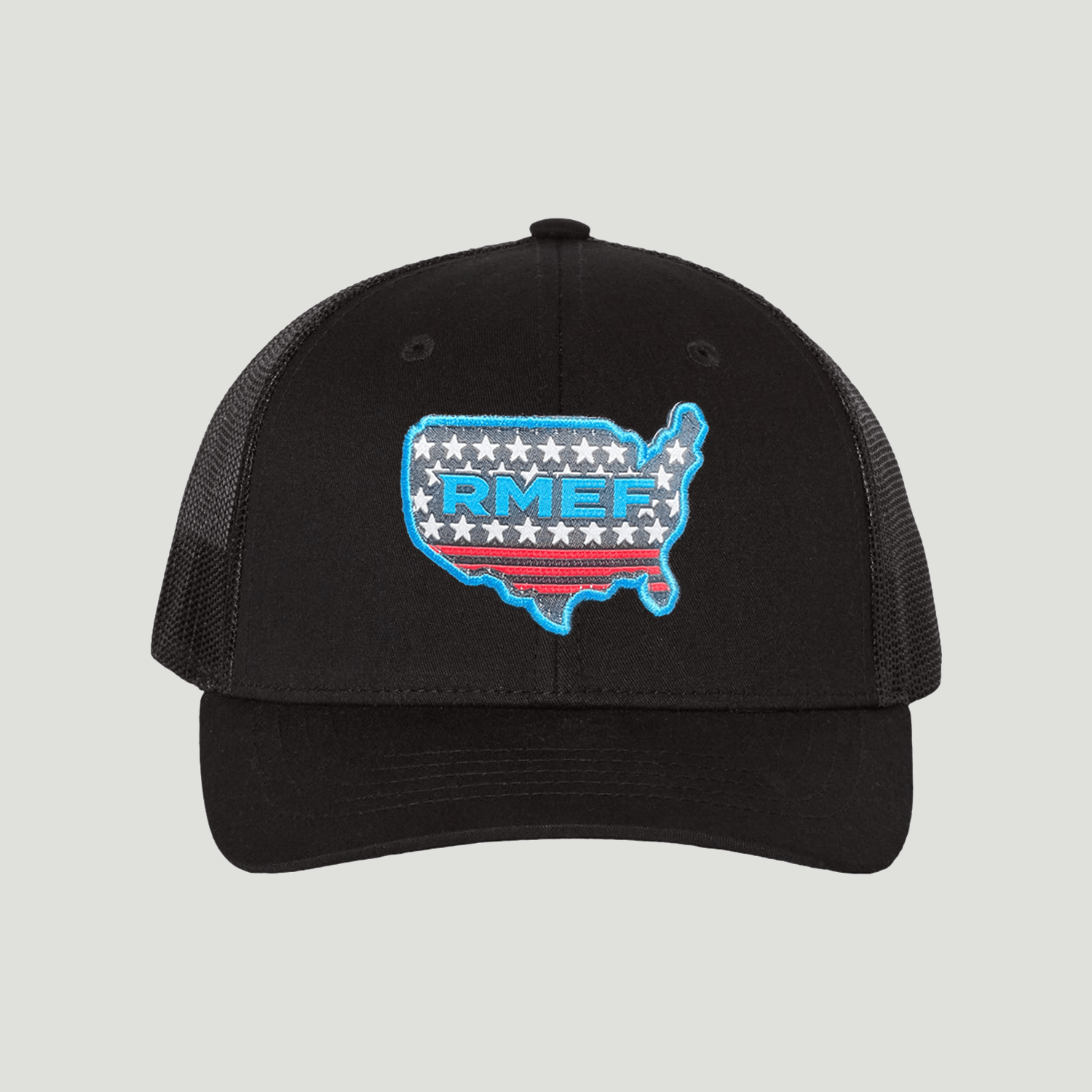 RMEF USA Black Trucker Cap | Shop | Rocky Mountain Elk Foundation